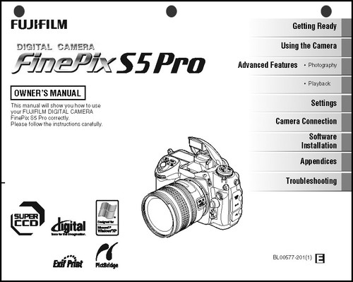 FujiFilm FinePix S5 Pro Digital Camera User Guide Instruction Manual | eBay