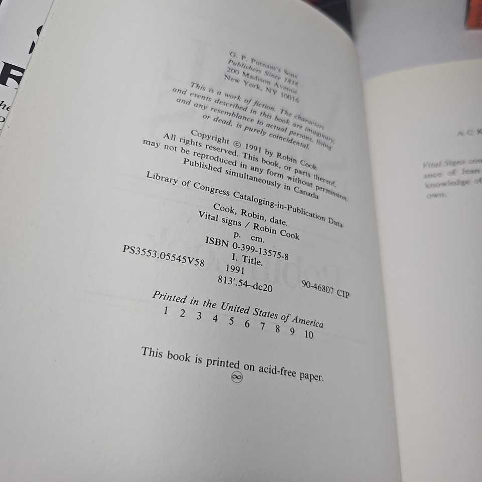 Robin Cook Vintage 8 Book Hardcover Lot 80s & 90s Mostly 1st Editions ...