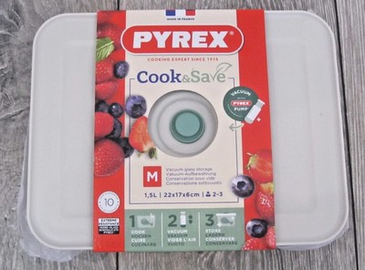 Pyrex 1.5 L Glass Storage Dish/Pyrex Vacuum Storage Dish/Cook & Save ...