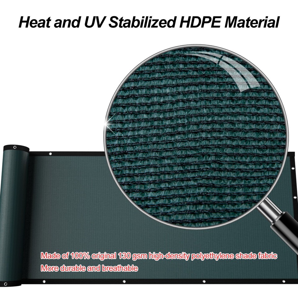 Black Green Beige Brown 4' 5' 6' 8' Fence Privacy Wind Screen Mesh ...