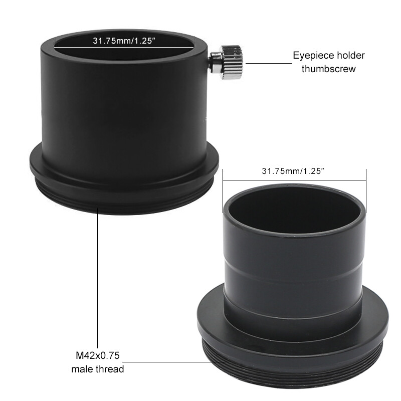 M42x0.75 Thread 1.25 inch to T2 31.7mm T Ring Astronomical Telescope ...