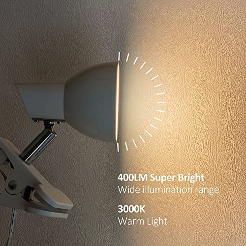 LED Clip on Lamp5W Super Bright Reading Light 330Â° Rotation Small Lamp ...