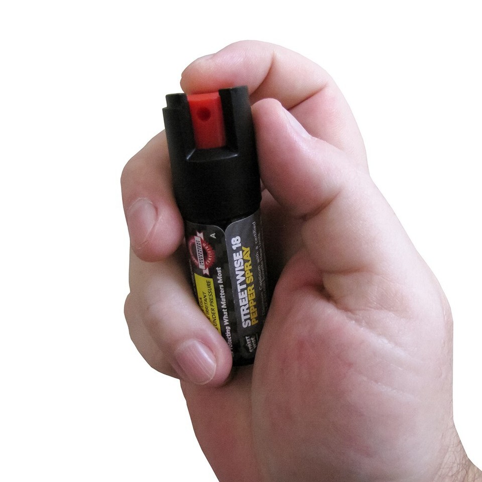 4 pack STREETWISE Pepper Spray 1/2oz Unit OC-18 Safety lock UV Dye Self ...