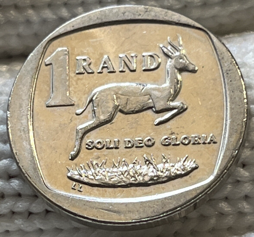 2009 South Africa 1 rand Coin Springbok Deer Buck Antelope Animal ...