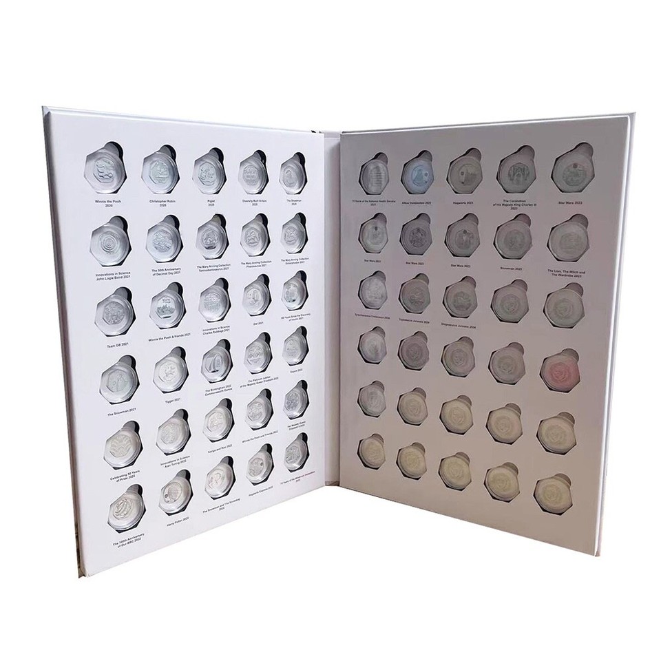 New 2024 UK 50p Coin Hunt Collector Album Folder Snowman double date ...