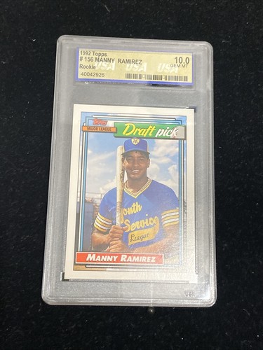 1992 Topps MANNY RAMIREZ Draft Pick Rookie Card RC graded MINT 10 | eBay