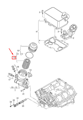 NEW AUDI A7 SPORTBACK 4G8 OIL FILTER WITH GASKET 059198405B OEM | eBay