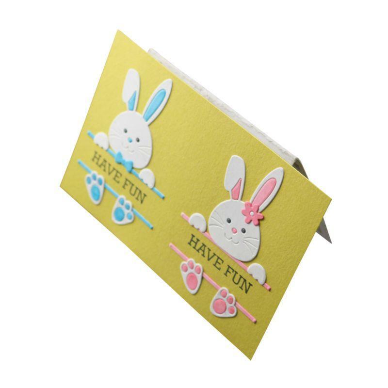 DIY Bow Rabbit Metal Cutting Dies Stencil Scrapbooking Album Stamp ...