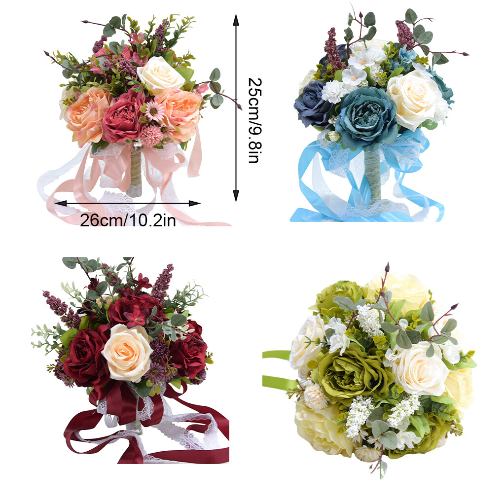 Portable Artificial Flower Bouquet Home Indoor Simulation Flowers | eBay