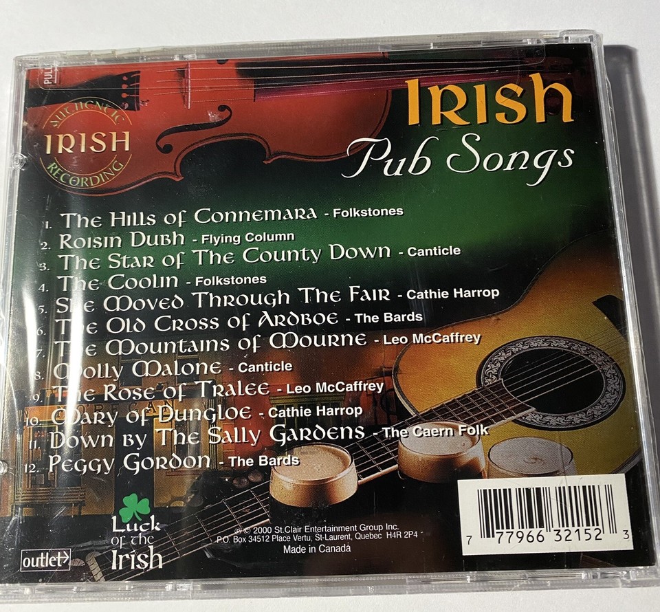 Irish Pub Songs A Collection Of Irish Drinking Ballads Cd New Sealed ...
