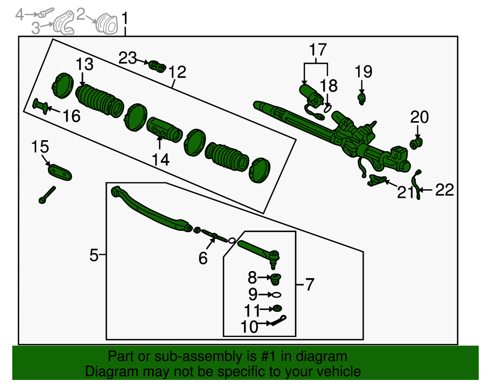 Genuine Honda 2001-2006 Honda Insight - Rack Power Steering 53601-S3Y ...