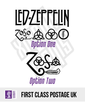 Led Zeppelin Zoso Symbols vinyl sticker decal logo cd set (window ...