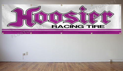 Hoosier Banner Flag 2X8Ft Racing Tire Sign Flag Large Banner | eBay