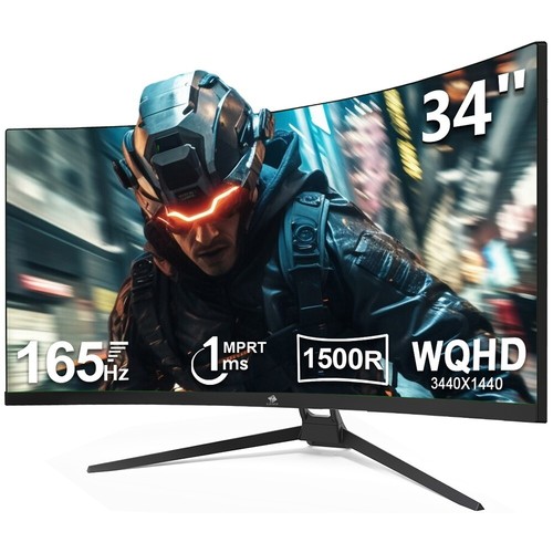 Z-EDGE UG34 34" 3440x1440 21:9 2K UWQHD 165Hz 1ms Curved Gaming Monitor ...