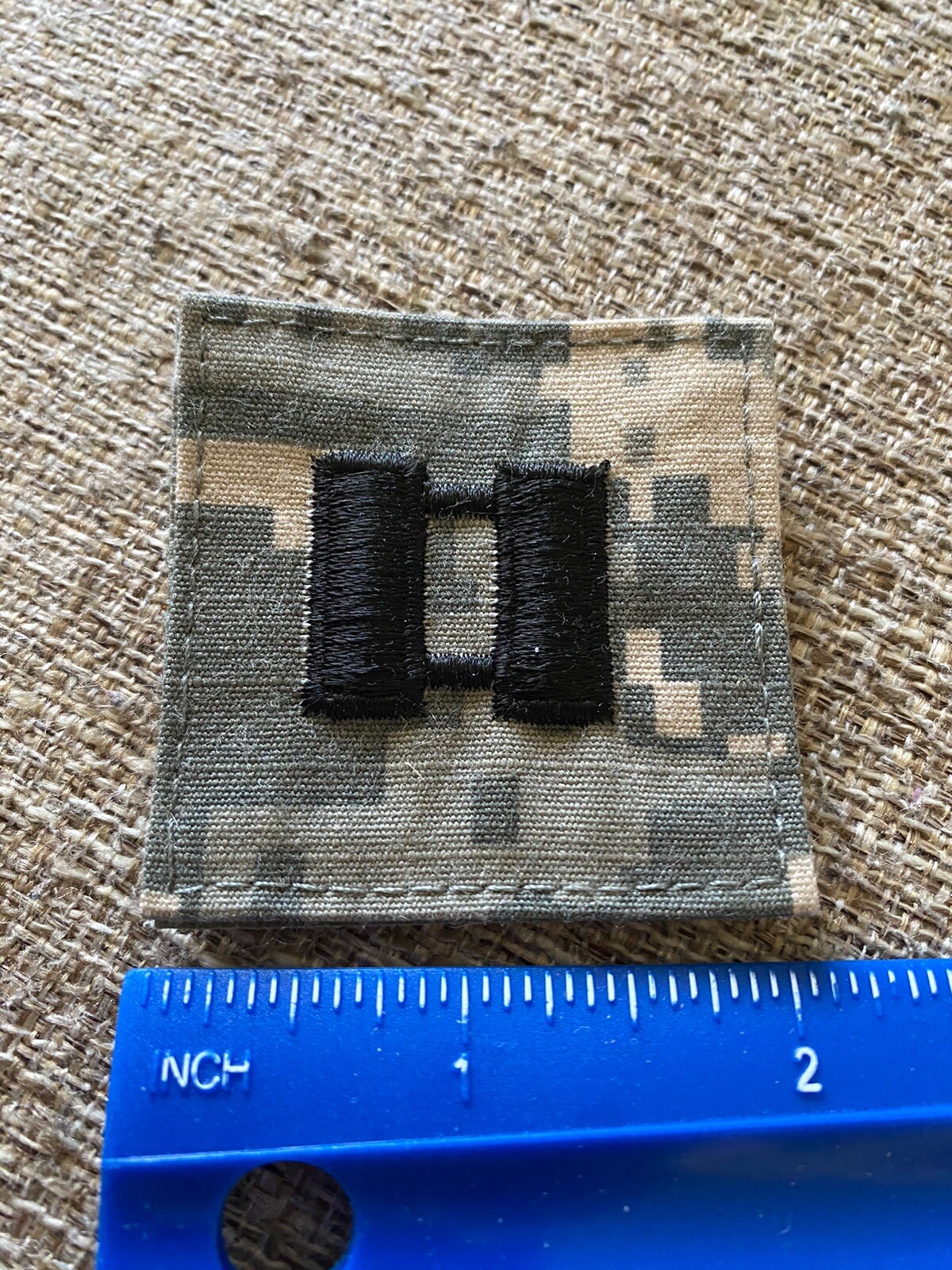 US Army Captain CPT O-3 Rank ACU Hook / Loop Pattern Military Patch ...