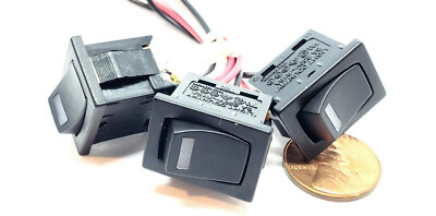 3 Pcs, Light Country SPST Lit Red Mini Snap-In Rocker Switch, 6A 250VAC ...
