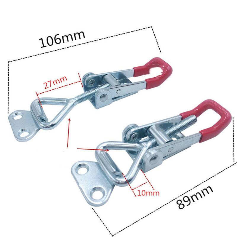 2/4×Cabinet Box Lever Handle Toggle Catch Latch Lock Clamp Hasp ...