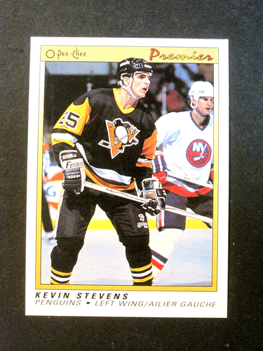 1990-91 O-PEE-CHEE PREMIER KEVIN STEVENS PITTSBURGH PENGUINS ROOKIE ...