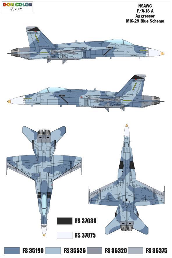 1/144 PLASTIC HOBBYCRAFT KIT F-18A Rollout KIT with NSAWC BLUE SPLINTER ...
