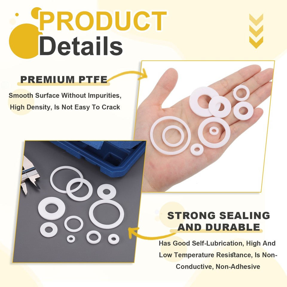 24Pcs Flat Washers 22mm OD 16mm ID 2mm Thick Sealing Flange Gasket ...