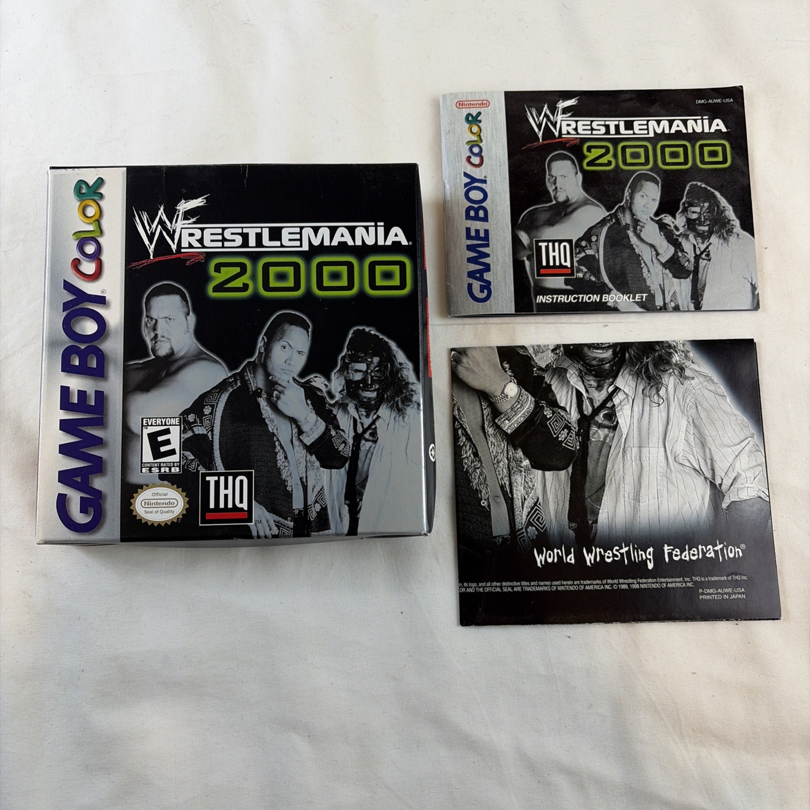 WWF Wrestlemania 2000 (Game Boy Color | GBC) Authentic BOX MANUAL ...