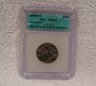 2004 D Michigan State Quarter ICG MS67 - Uncirculated Coin | eBay