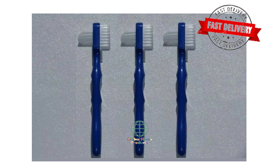 3x NEW ORAL B Denture/ Retainer/Cleaning Splint Brushes Cleaner Double ...