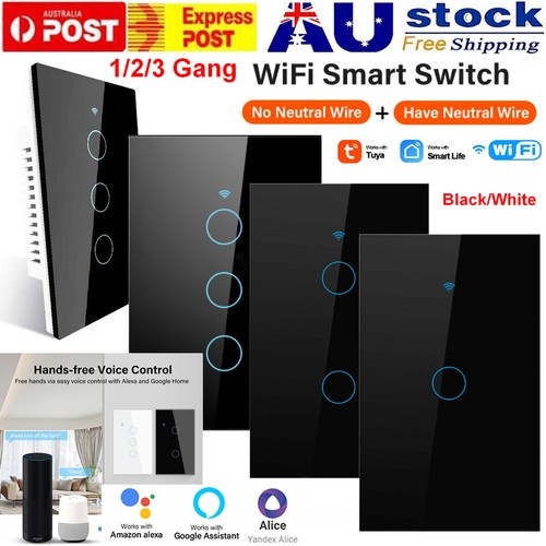 WiFi Switch Smart Home Touch RF Light Switch Wall Panel For Alexa ...