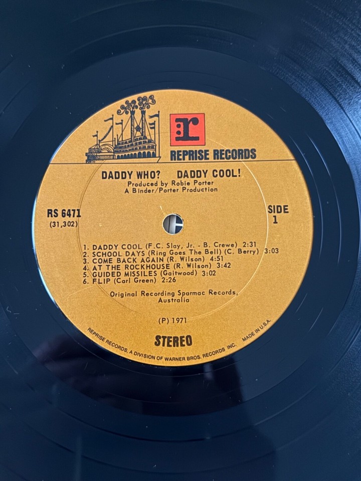 Daddy Who? Daddy Cool! Gatefold LP 1971 Reprise Records RS 6471 VG+ ...