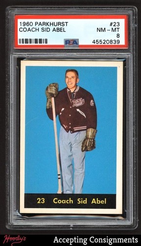 1960-61 Parkhurst #23 Sid Abel COACH PSA 8 NM-MT RED WINGS HOF | eBay