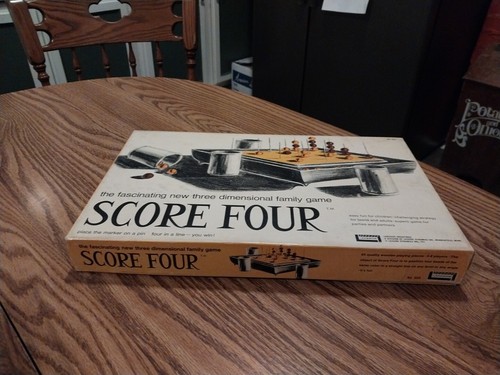 **100% COMPLETE** Vintage 1971 Score Four 3D Board Game Lakeside Games ...