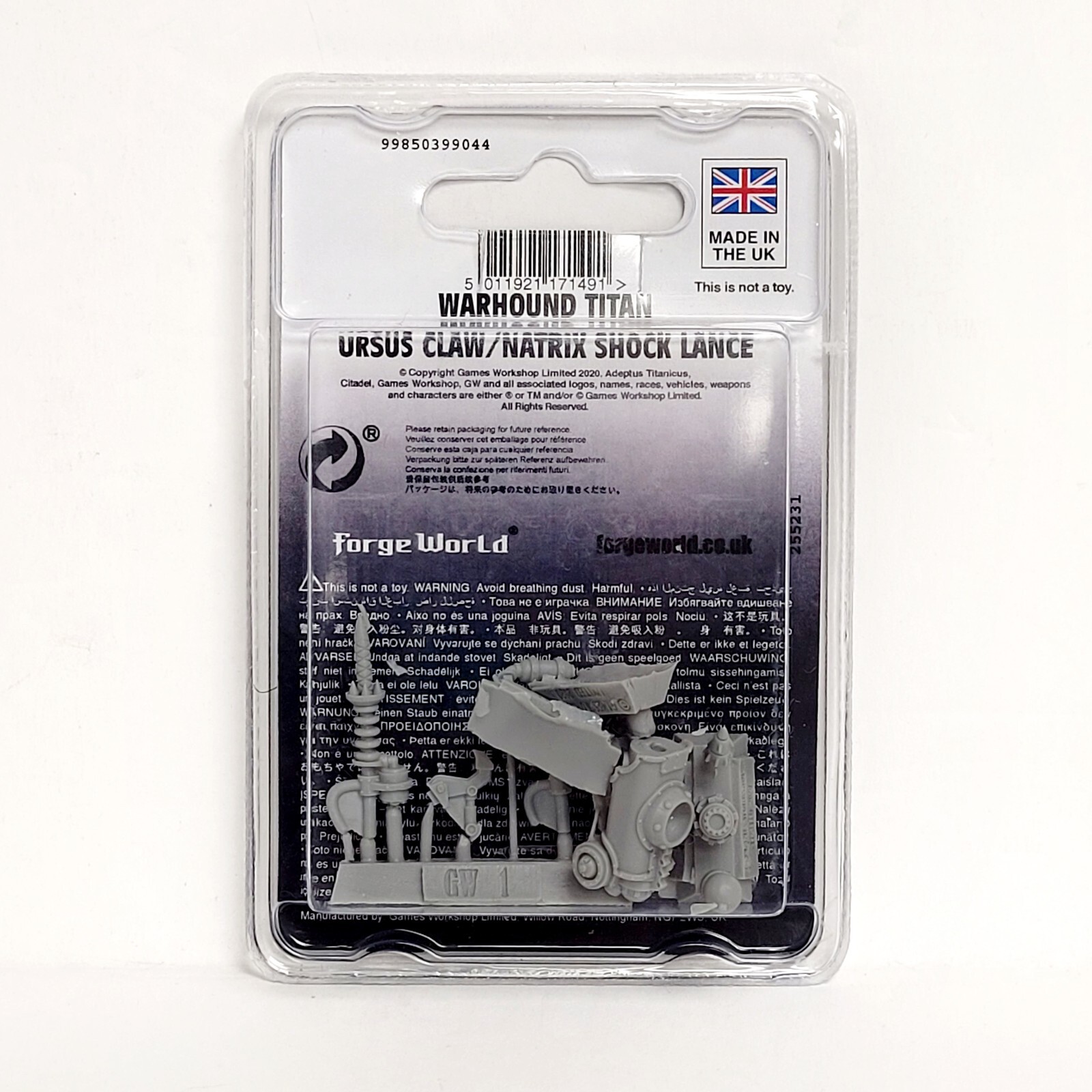 Warhammer Adeptus Titanicus Warhound Titan, Ursus Claw/Natrix Shock ...