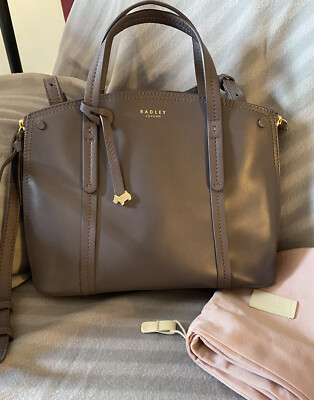 NWT Radley Medium Leather Multiway Bag Ashwick Court 13175 $298 Grey | eBay