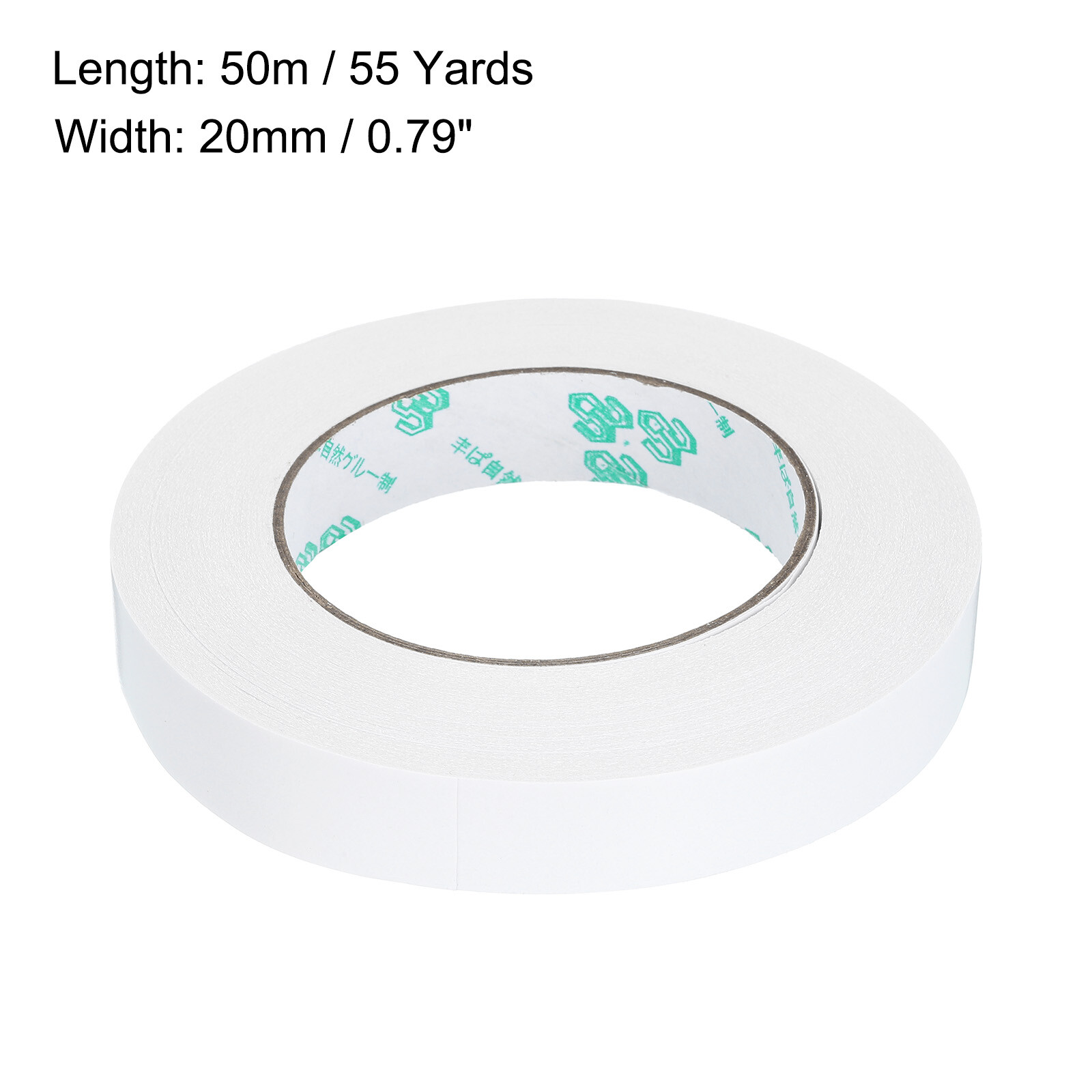 Double Sided Tape 0.79" x 55 Yards Adhesive Sticky Two Sided Tape White ...