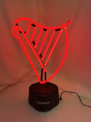 Guinness Harp Tabletop Electric Neon Lamp Bar Light Sign | eBay