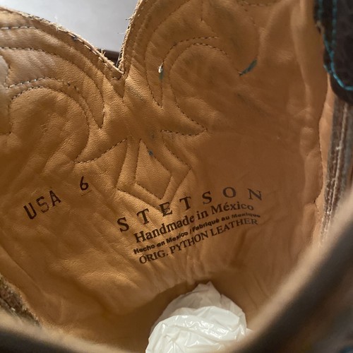 Women’s Stetson’s Boots Python Shade Blue/Turquoise, DK Brown L/Black ...
