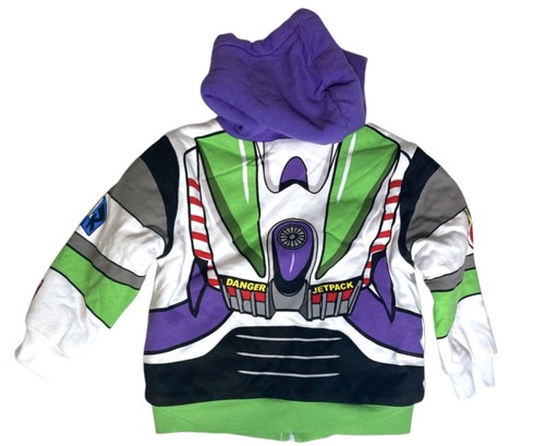 NEW 2T DISNEY Toy Story BUZZ LIGHTYEAR Hooded Fleece Zip Front Jacket or Costume | eBay