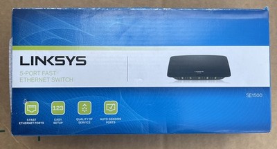 Linksys SE1500 5-Port Fast 10/100 Ethernet Switch Easy Setup, Open Box ...