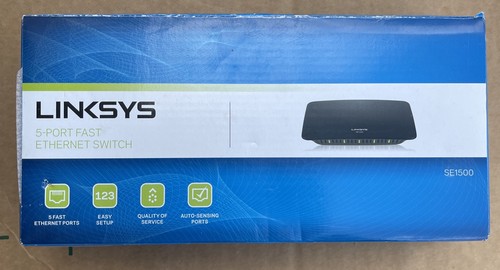 Linksys SE1500 5-Port Fast 10/100 Ethernet Switch Easy Setup, Open Box ...
