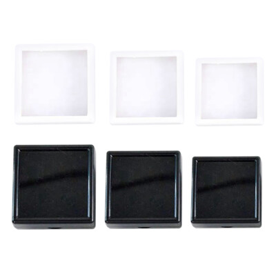 Acrylic Gemstone Display Box Jewelry Box Container with Clear Top Lids ...