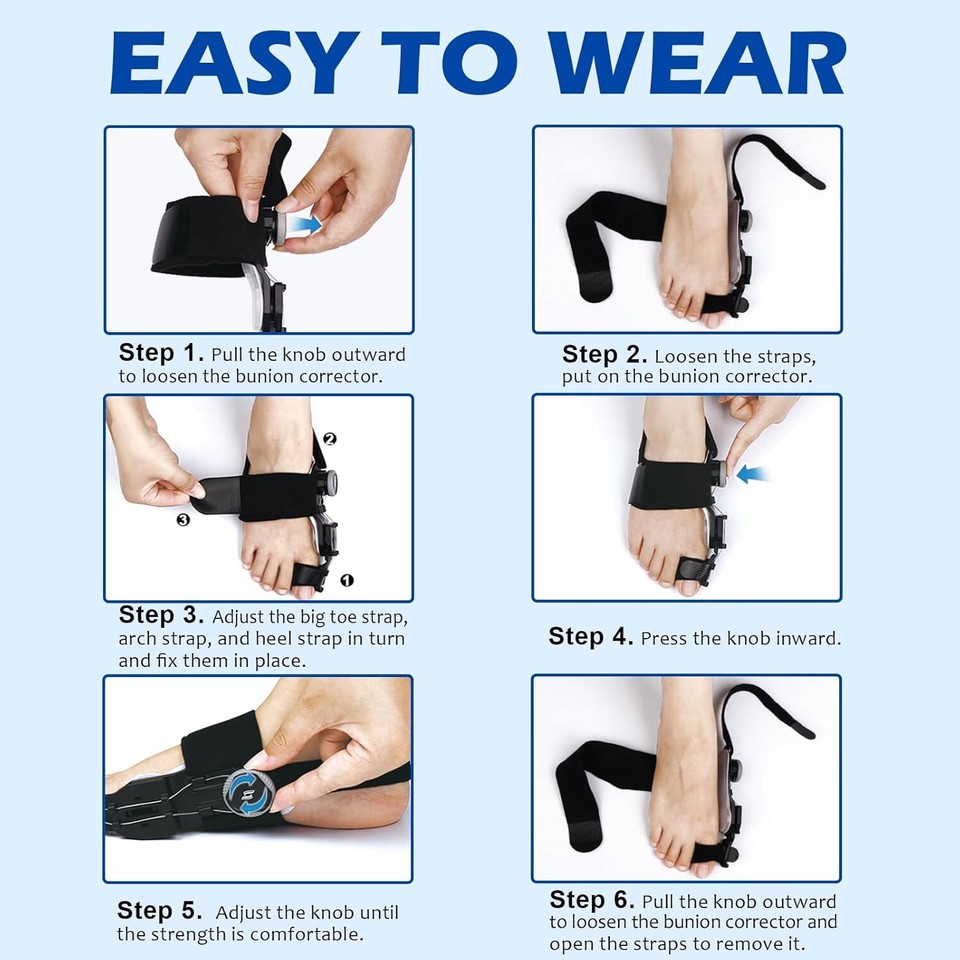 Bunion Fix Toe Valgus Corrector Orthosis Adjustable Women Men Splints ...