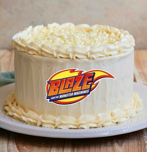 1 x BLAZE AND THE MONSTER MACHINES LOGO Edible Wafer Paper Cake Topper ...