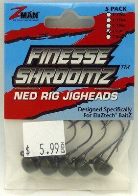 ZMan Finesse Shroomz Ned Rig Jigheads 1/6oz Green Pumpkin | eBay