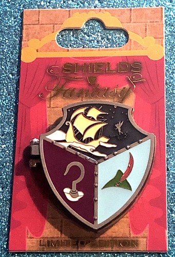 DISNEY 2015 SHIELDS OF FANTASY WENDY WAITING ON KISS FROM PETER PAN LE ...