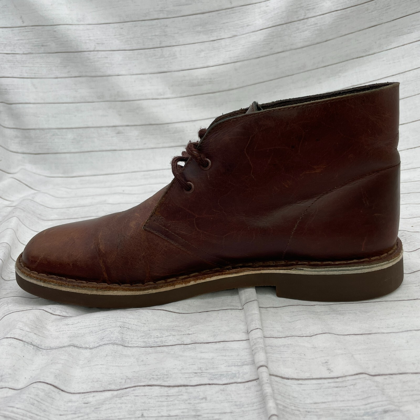 Clarks Mens Brown Leather Chukka Bushacre Desert Boot… - Gem