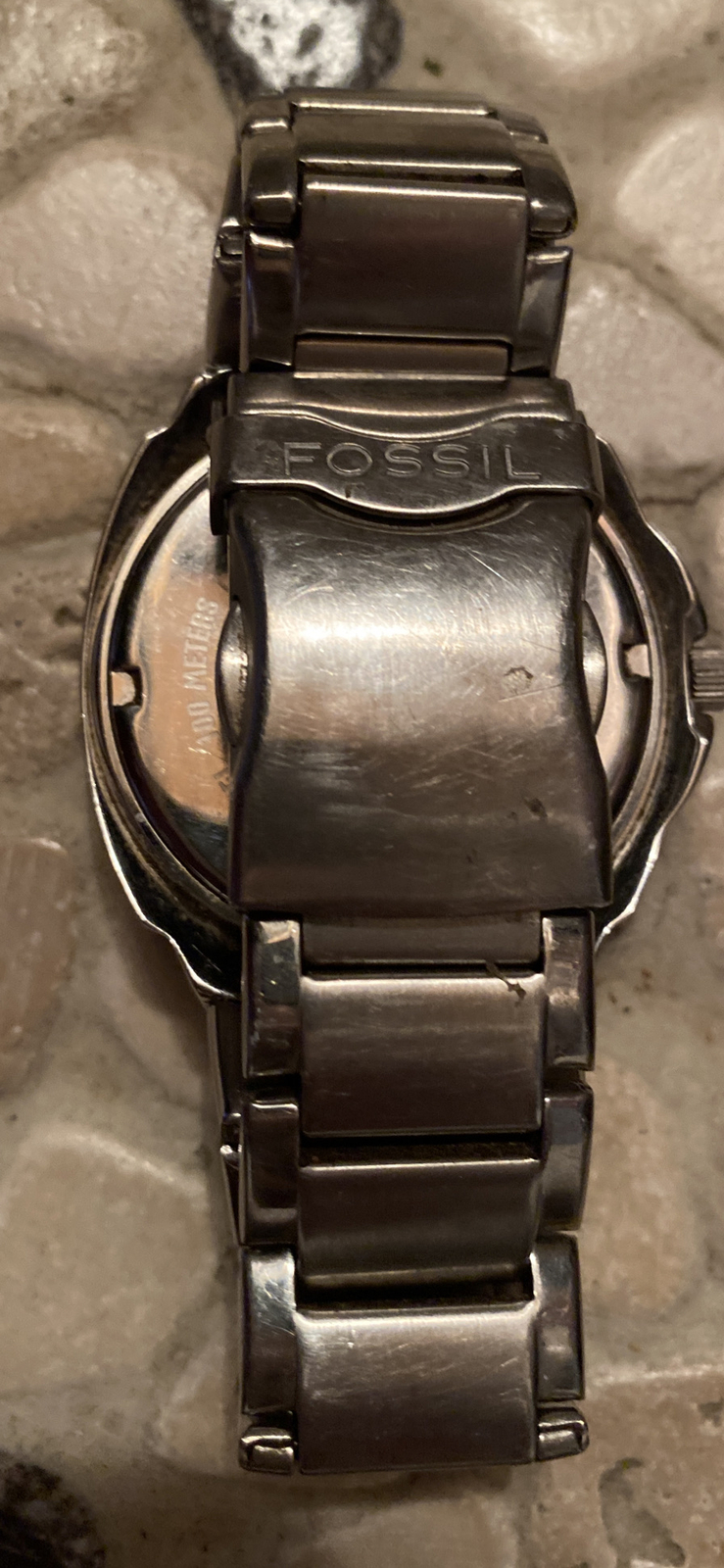 Fossil Blue Mens Watch 100 meters BQ -9236 4 dial sport | eBay