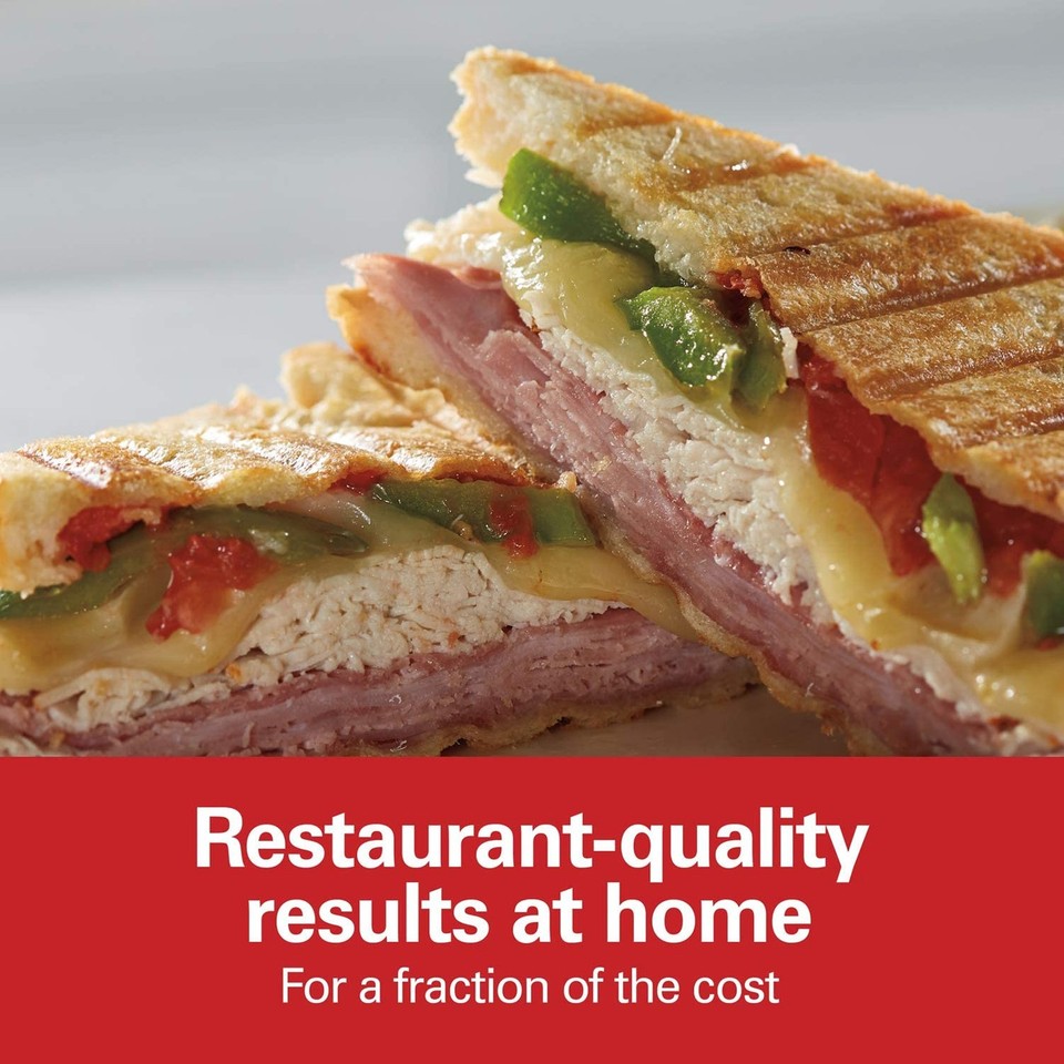 Mini Panini Maker Double Sided Bar Easy Clean Panini Press Grill For ...