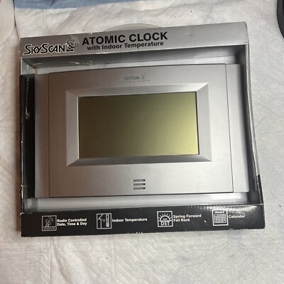 SkyScan 84061 Atomic Wall Clock w/ Indoor Temperature (new) | eBay