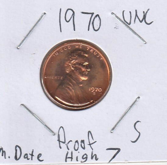 1970 S Proof Small Date High 7 Small Cent Uncirculated | eBay