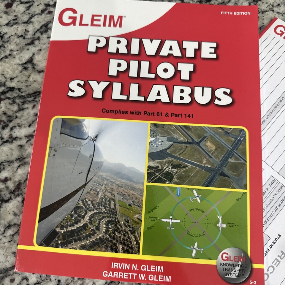 Gleim Private Pilot Flight Maneuvers Syllabus Training Record Lot 5th ...